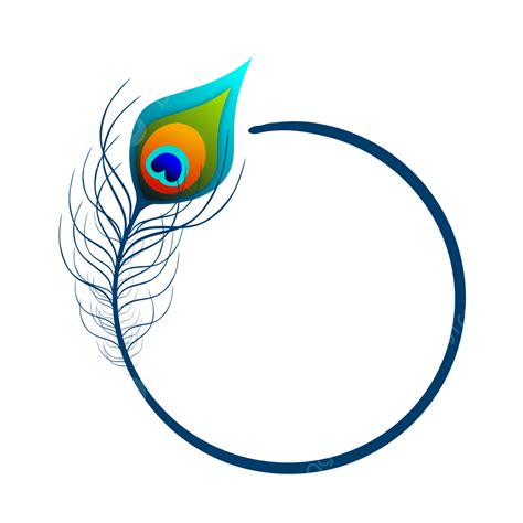 Peacock Feather Circle Mor Pankh Vector Peacock Feather Mor Pankh