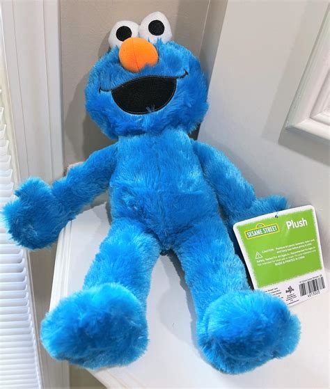 New Sesame Street Blue Elmo Stuffed Plush Animal 10 Tall Rare Toy