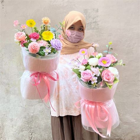 Jual Buket Bunga Round Buket A Buket Bunga Wisuda Buket Bunga Palsu