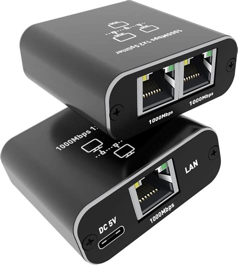 Switchflux Ethernet Splitter Adapter Lan 1 To 2 Network Switch Adapter With Usb