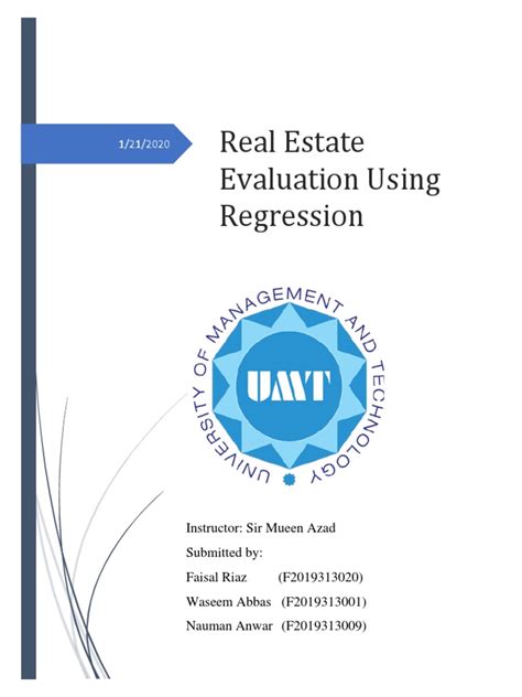 real estate valuation using regression ver1 pdf regression