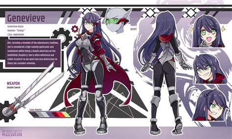 Anime Character Reference Sheet Commission