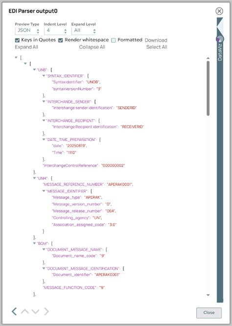 Parse Edifact Data Into Json