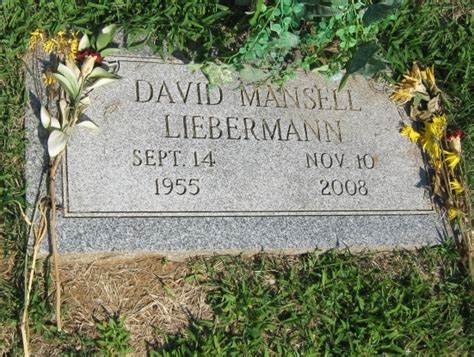 David Mansell Liebermann 1955 2008 Find A Grave Memorial