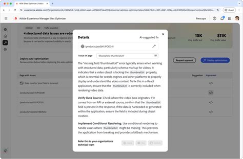 Missing Or Invalid Structured Data Documentation Adobe Experience Manager