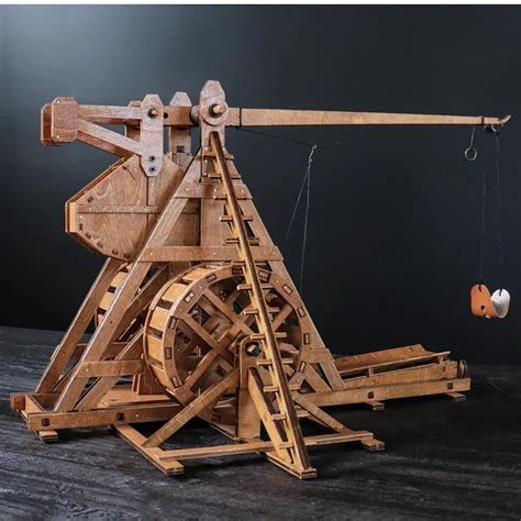 Rotary Counterweight Trebuchet Catapult Diy Ancient Chariot Model