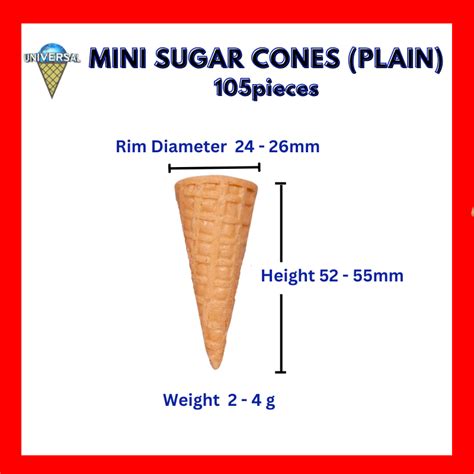 Uniapa Mini Sugar Cones Plain 105 Pieces Shopee Philippines