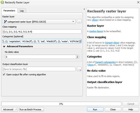 Reclassify Raster Layer — Enmap Box 314 Documentation