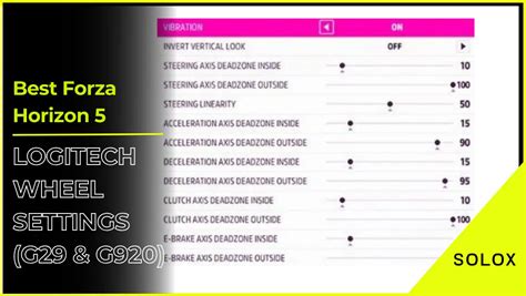 Best Forza Horizon 5 Logitech Wheel Settings G29 And G920