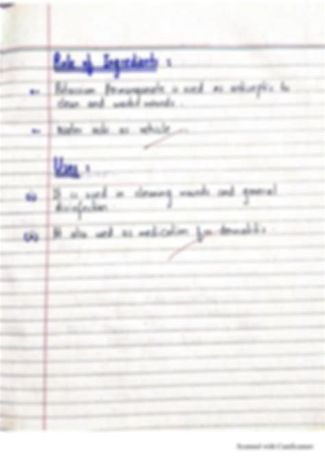 Solution Potassium Permanganate Solution Preparation As Disinfectant