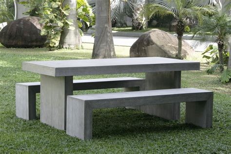 Lightweight Fiber Concrete Table Concrete Garden Bench Concrete