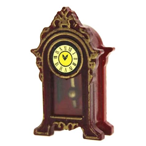 1 12 Miniature Pendulum Clock Dollhouse Diy Doll House Decor Accessorie