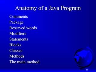 Core Java Introduction PPT Programming Languages Computing