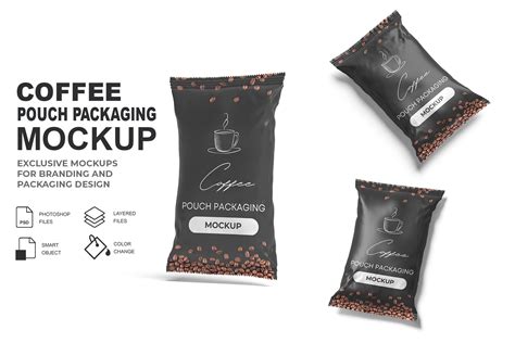 Coffee Pouch Packaging Mockup Creative Market