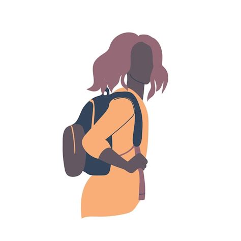 Premium Vector Black Female Student Vector Illustration