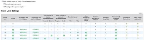 Online Course Request Setup