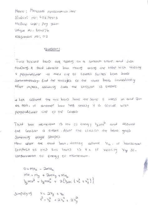 Phy 2601 Assignment 2 Learn More About Waves Name A9hofarle