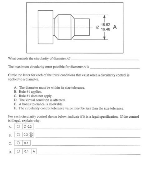 Solved What Controls The Circularity Of Diameter A The