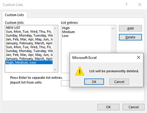 How To Create Custom Lists In Excel