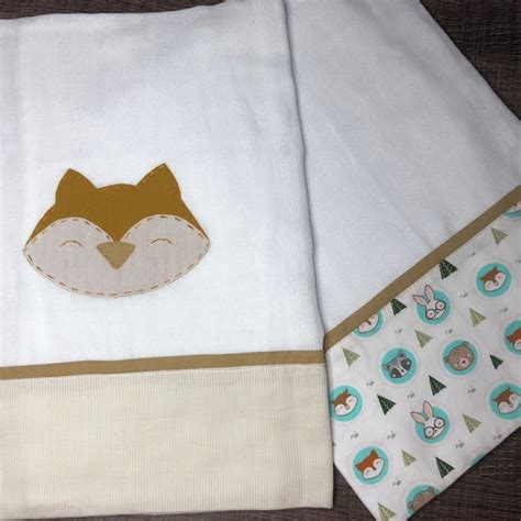 Duo De Fraldas Passeio Com Barrado E Aplique Em Patchwork Elo7