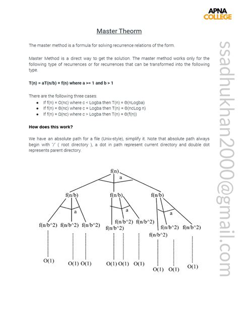 Master Theorm Pdf