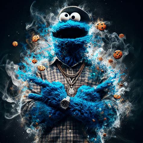 Dessin De Gangster Cookie Monster Gangster Drawing Etsy De