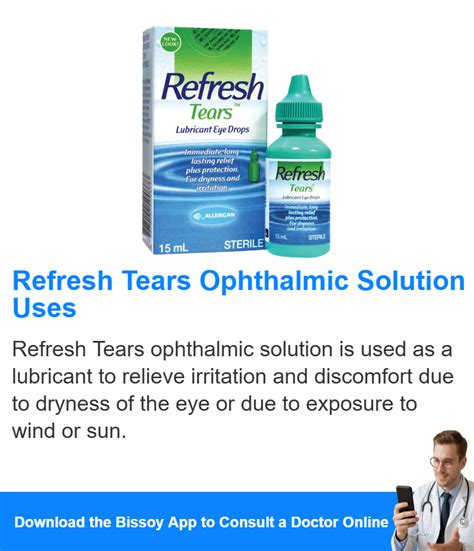 Refresh Tears Ophthalmic Solution 0 5 Uses Dosage Side Effects Bissoy