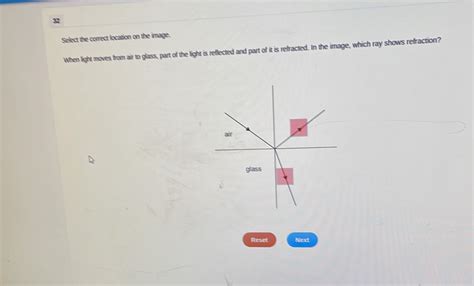 solved select the correct location on the image when light moves from