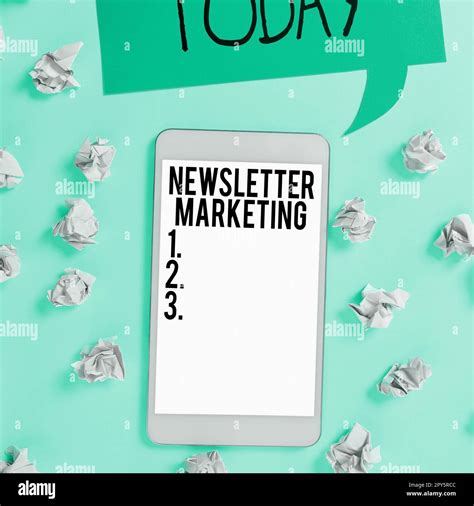 Text Showing Inspiration Newsletter Marketing Business Concept Act Of