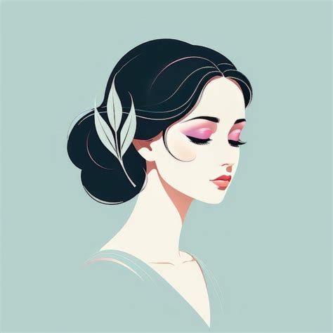 Una Chica Hermosa Con Flores Una Chica Maravillosa Con Flores Vector