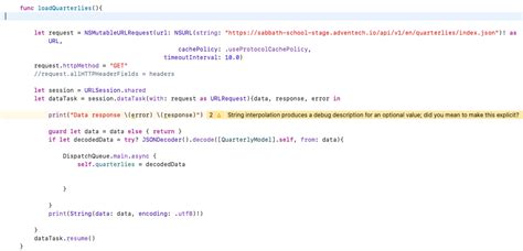 Network Call Issue In Swiftui App · Issue 1964 · Adventechsabbath
