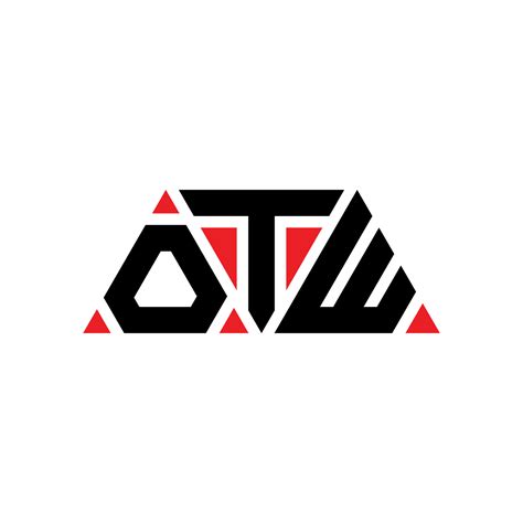Otw Triangle Letter Logo Design With Triangle Shape Otw Triangle Logo