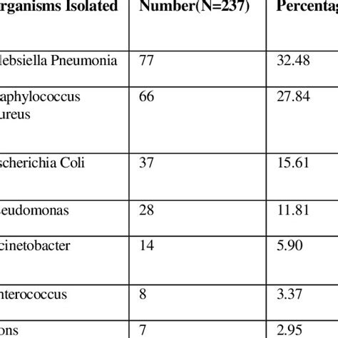 Antibiotic Susceptibility Pattern Of Gram Negative Isolates Download Scientific Diagram