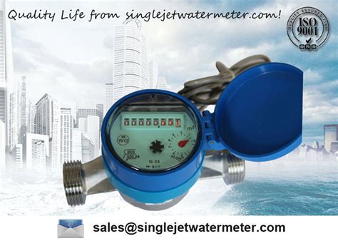 Single Jet Residential Water Meters Intelligent Water Usage Meter With G1 B Connecting Thread