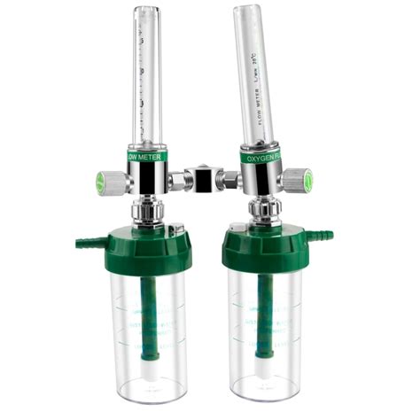 Double Oxygen Flow Meter Medical Oxygen Flowmeter Lovtec