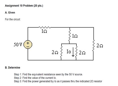 Solved Assignment 10 Problem 20 Pts A Given For The
