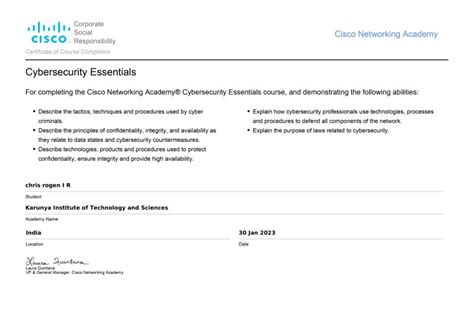 Cybersecurity Ciscocertified Chris Rogen I R