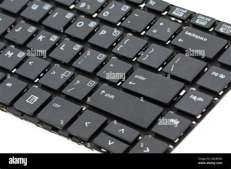 Image Of Black Computer Keyboard Isolated On White Background Stock Photo Alamy