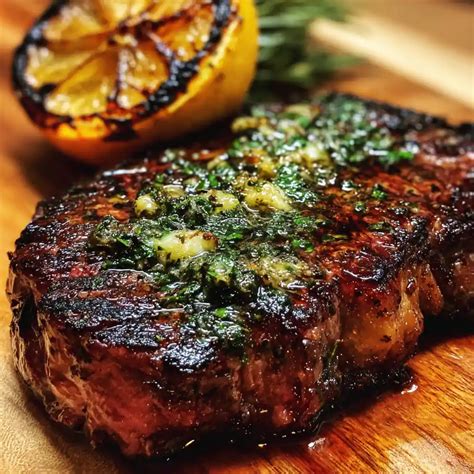 Chuck Eye Steak Recipe Charred Lemon And Herb Butter