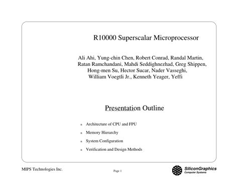 Pdf R10000 Superscalar Microprocessor