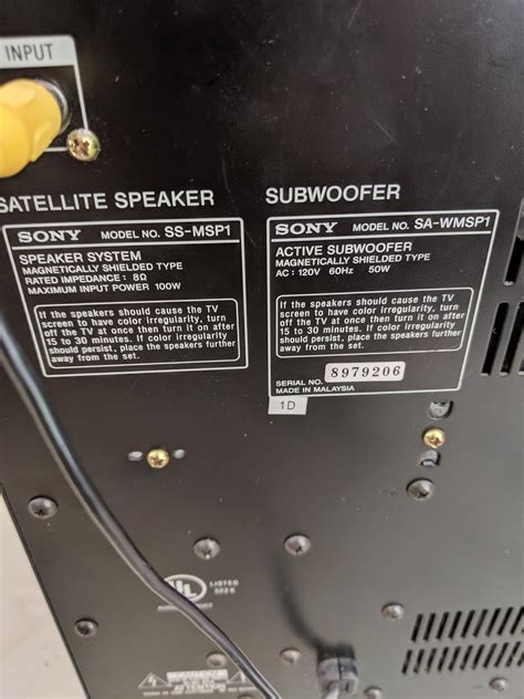 Sony Subwoofer Isnt Working R Hometheater