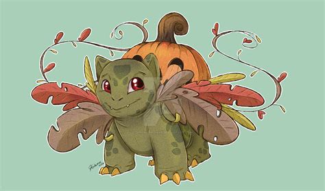 Autumn Bulbasaur By Dinosaphira99 On Deviantart