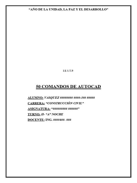 50 comandos de auto cad descargar gratis pdf cad automático ingeniería