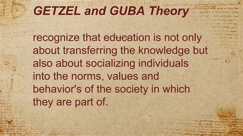 Getzel And Guba Theory God Bless You Pptx