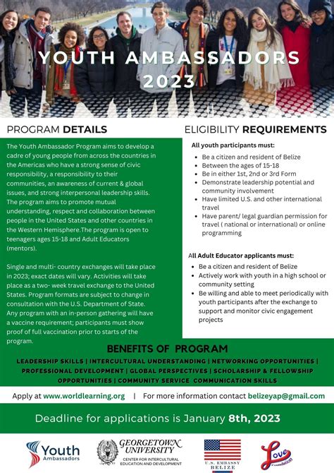 Youth Ambassador Program 2023 Love Foundation