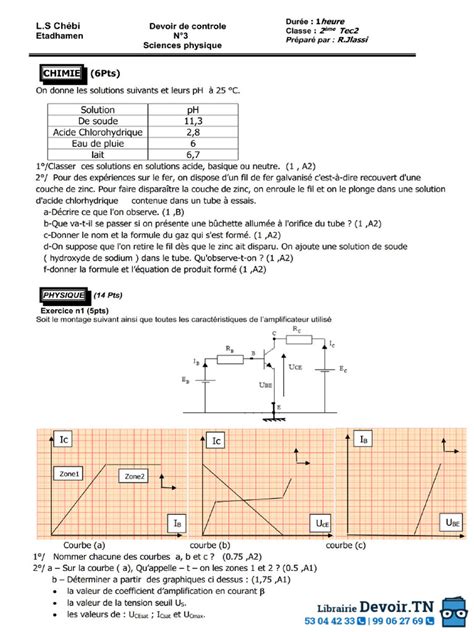 Devoir De Contrôle N°3 2017 2018 Mr Ramzi Jlassi Pdf