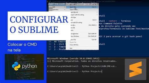 Sublime com Python - Configurar 2021 - YouTube