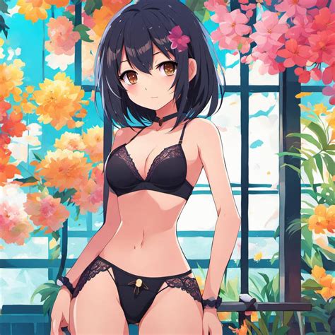 Anime Girl In Black Bra And Panties By Eggman537 On Deviantart