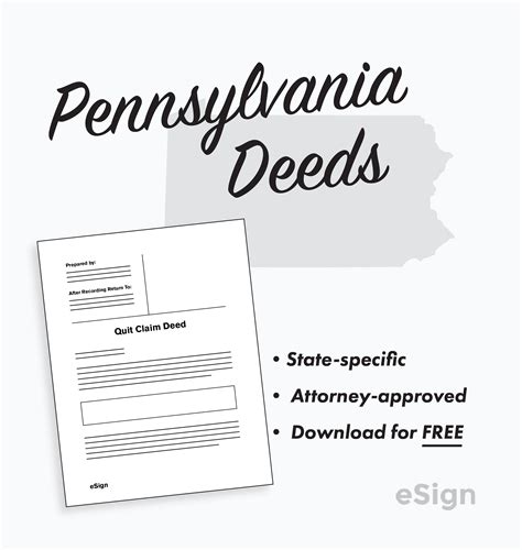 Pennsylvania Quit Claim Deed Template