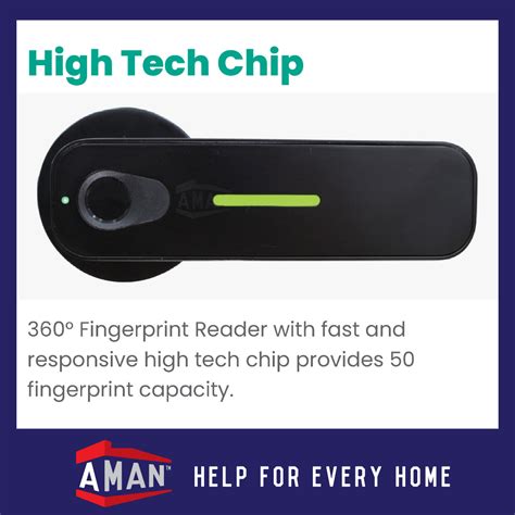 Aman Biometric Lever Lock Set Fingerprint Smart Door Lock Set Thumprint Lock Tubular Electronic